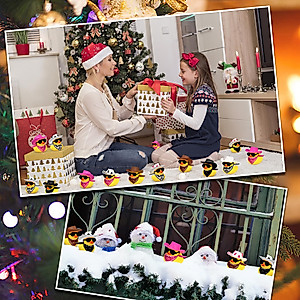 36 Sets Cowboy Ducks with Mini Hat Scarf and Sunglasses Mini Bath Duck Toys for Birthday Swimming Party Gift Favor Decorations