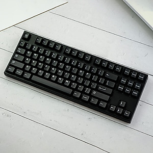 Gliging Doubleshot Keycaps 60 Percent, Minimalist Style Black 125 Keys Keycaps Set, Cherry Profile Custom Keycap for 60/61/65/75/87% Cherry MX Mechanical Gaming Keyboard