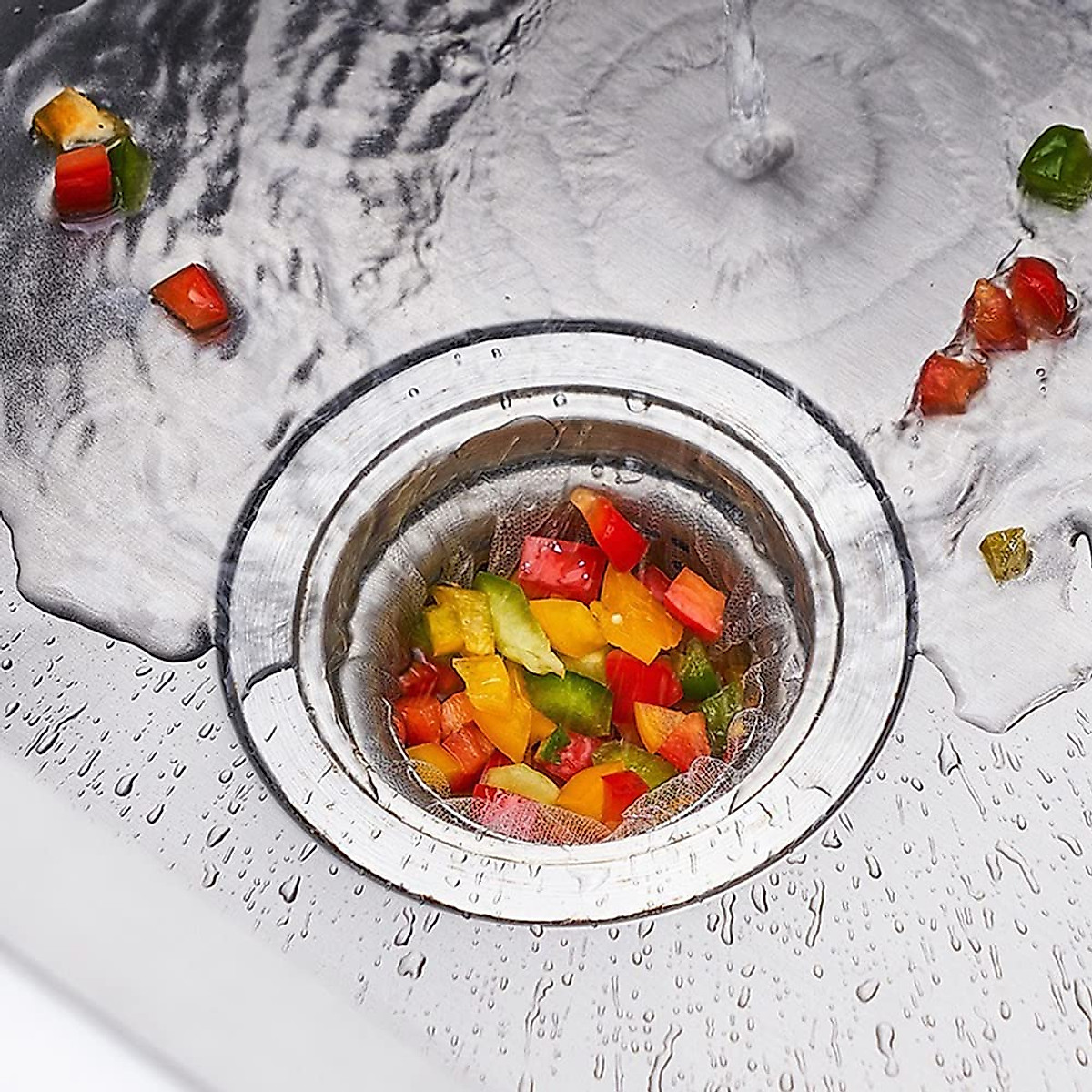 300 Pcs Disposable Kitchen Sink Strainer, Kitchen Sink Strainer Net Bag Sink Small Mesh Bags Sink Filter Net for Sink Drain Bathroom Sink Strainer Floor Drain