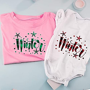 VINYL FROG Buffalo Plaid HTV Heat Transfer Vinyl - 10" x 5ft Easy to Cut & Weed Red & Black Plaid Iron on Vinyl - Classic Buffalo Plaid Christmas Heat Press Vinyl