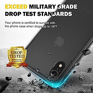 Humixx Shockproof Series iPhone XR Case Cover 2020 [Military Grade Drop Tested] [Upgraded Nano Material] Translucent Matte Case with Soft TPU Bumper, Protective Case for Apple iPhone XR - 6.1 inch