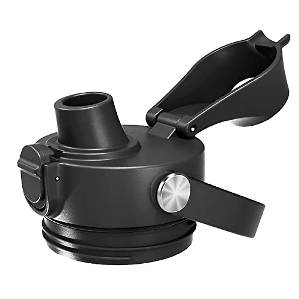 XACIOA Spout Lid for Yeti Rambler Water Bottle 18 26 36 46 64 oz,Chug Cap Fit Simple Modern Wide Mouth Sport Bottle, Replacement Flip Top Lid Accessories with Push Buttom & Lock