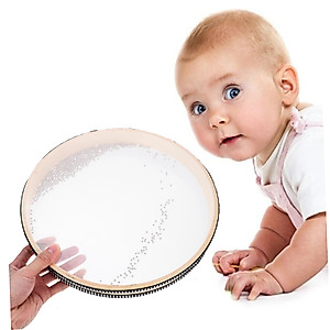 ERINGOGO Wave Bead Ocean Drum 12Inch Natural Color Sound Drum Percussion Wave Drum Shell Sea Drum Early Educational Musical Instrument Percussion