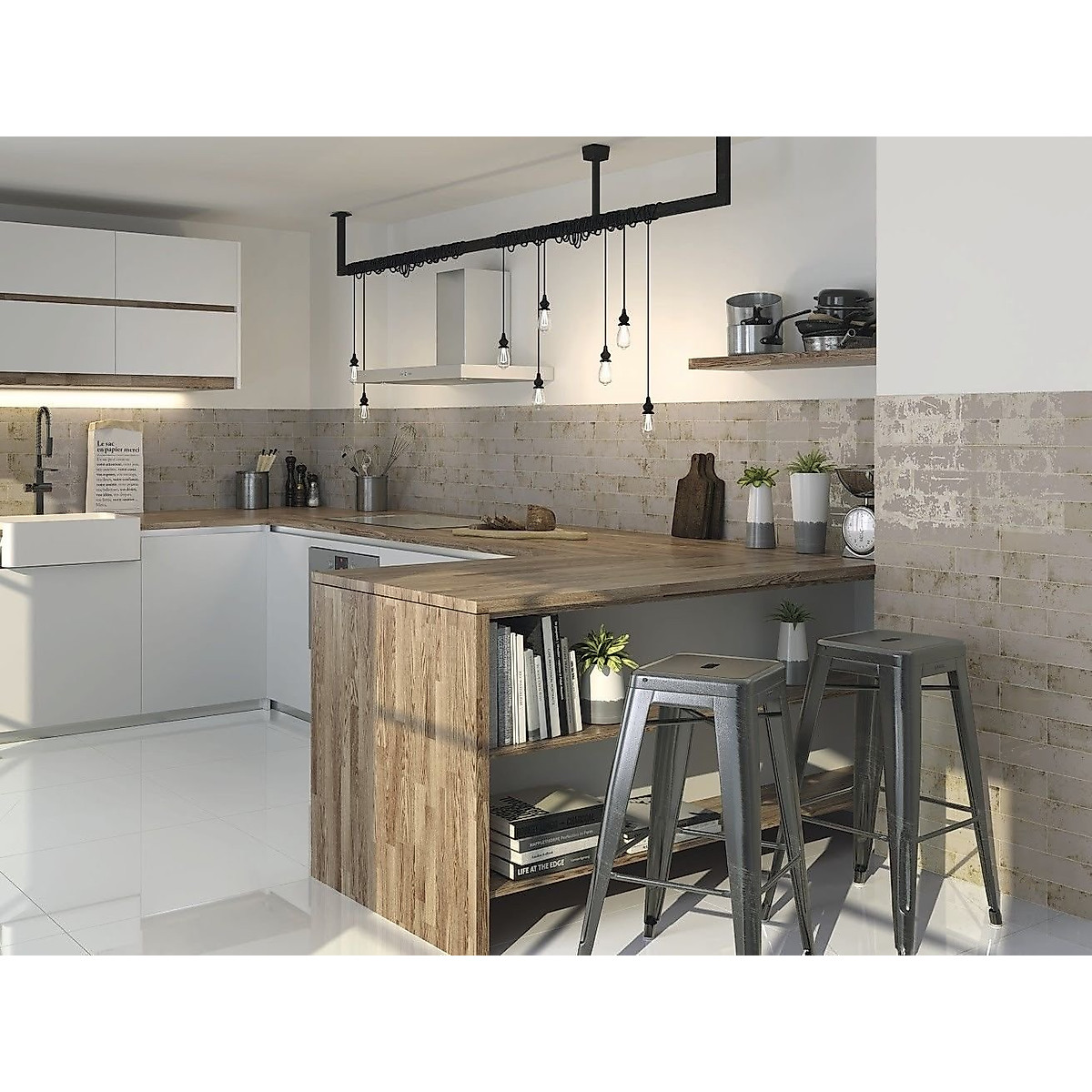 3x12 Palermo Collection Smoke Gray Glazed Ceramic Tile Backsplash Wall Bath (1SF, 4pcs)