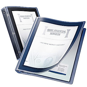 Avery Flexi-View 3 Ring Binder, 1 Inch Round Rings, 3 Black Binders (17686)