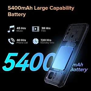 AGM H3 Rugged Smartphone, Rugged Phone Unlocked Android 11 4G LTE, 13MP Infrared Night Quad Camera, IP68/IP69K Waterproof, 5.7" HD+ Screen 4GB+64GB, 5400mAh Battery, 2W Loud Speaker/PTT/GPS/NFC Black