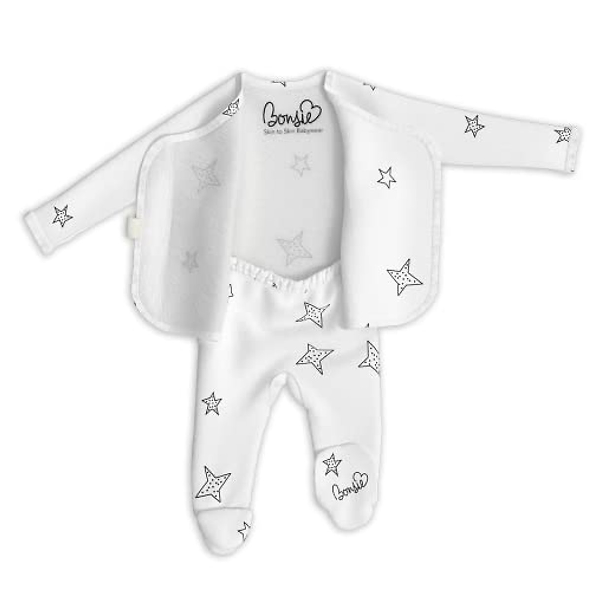 Bonsie Skin to Skin Babywear Footie - Stars (Newborn)