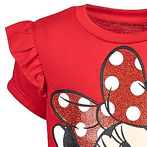 Disney Minnie Mouse Baby Girls Ruffle T-Shirt Legging Set Red/Black 18 Months