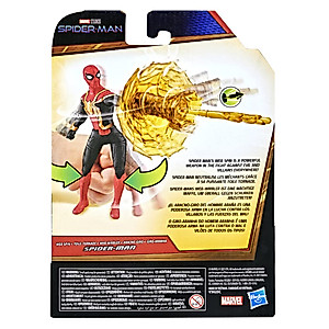 Spider-Man Marvel 6-Inch Deluxe Web Spin Movie-Inspired Action Figure Toy with Weapon Attack Squeeze Legs Feature, Ages 4 and Up