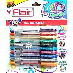 Xtra Sparkle Glitter Gel 10 Colours Xtra Sparkle Gel Pen by Flair