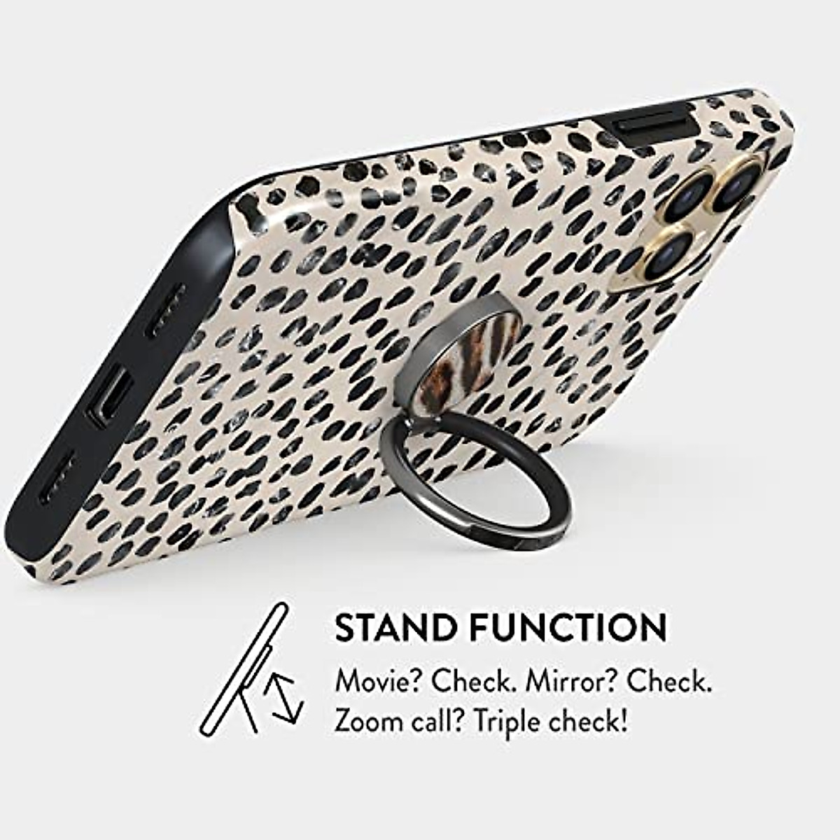BURGA Stylish Metal Cell Phone Ring Stand Holder, Finger Grip Kickstand 360 Degree Rotation, Wildcat Savage Wild Tiger Cheetha, Universal Compatible with iPhone iPad Samsung Galaxy Huawei Google Pixel