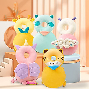 XIGUI Baby Head Protector, Toddlers Head Safety Pad Cushion, Adjustable Toddlers Head Safety Pad Cushion Backpack, Baby Back Protection for Crawling & Walking, for Age 4-24Months (Coon)