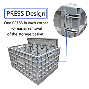 PTEREIW 21.5 Gallon(80L) Large Plastic Storage Totes, Stackable Storage Bin with Lid, Heavy Duty Plastic Container,Rugged Garage Organizer Container and Lidded Storage Basket(Grey)