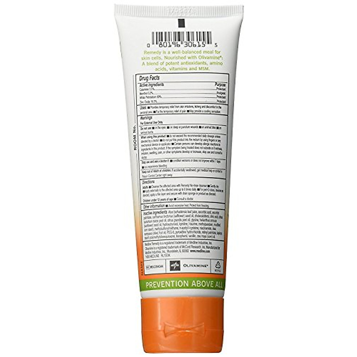 Medline Remedy Olivamine Calazime Skin Protectant Paste Cream, Used with Dry Chapped from Diaper Rash, Incontinence, Dermatitis, Psoriasis, Burns, Bites, White, 4 Oz, 3 Count