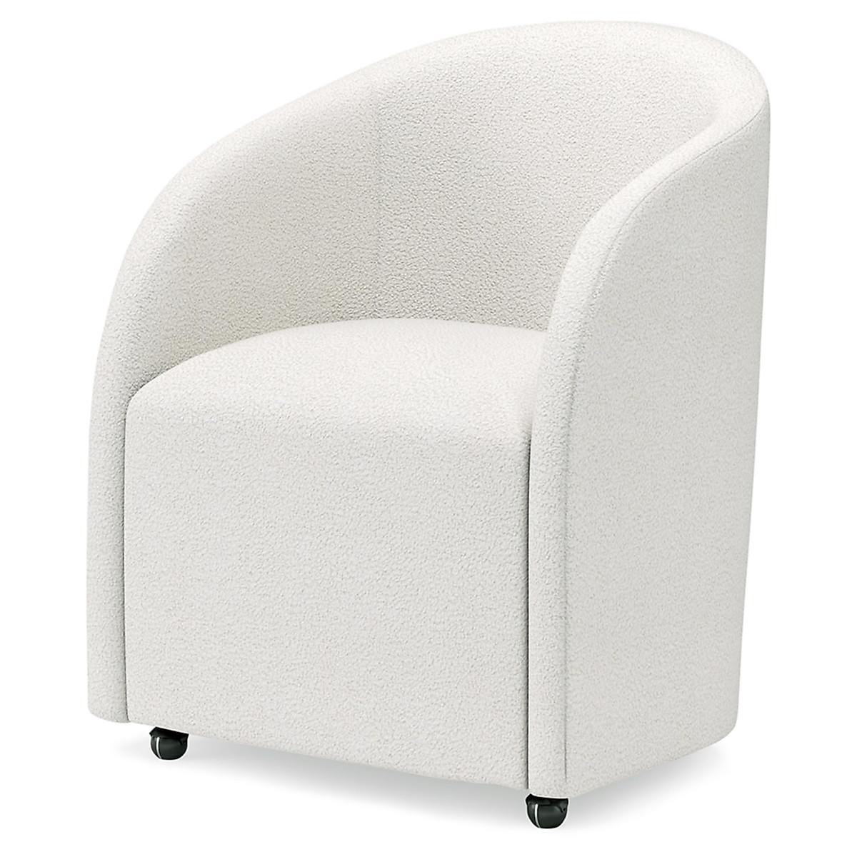 Signature Design by Ashley Korestone Contemporary Upholstered Home Office Desk Chair with Casters, White