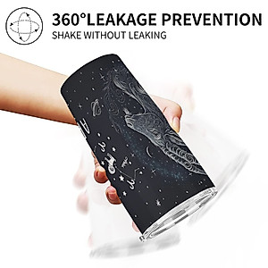 BEOIIBIRD Aries Zodiac Tumbler Gifts, 20oz Glaze Stainless Steel with Lid and Straw Water Bottles Insulated Coffee Mug, Beverage Cup for Teen Women Men in Home Office Car Travel