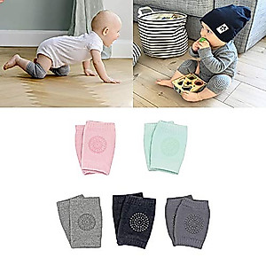 Hidetex Baby Leg Sleeve for Crawling – Infant Kneepads,Elastic Leg Warmers, Anti-Slip Leg Protector for Unisex Baby(5 Pairs) (Model 1)