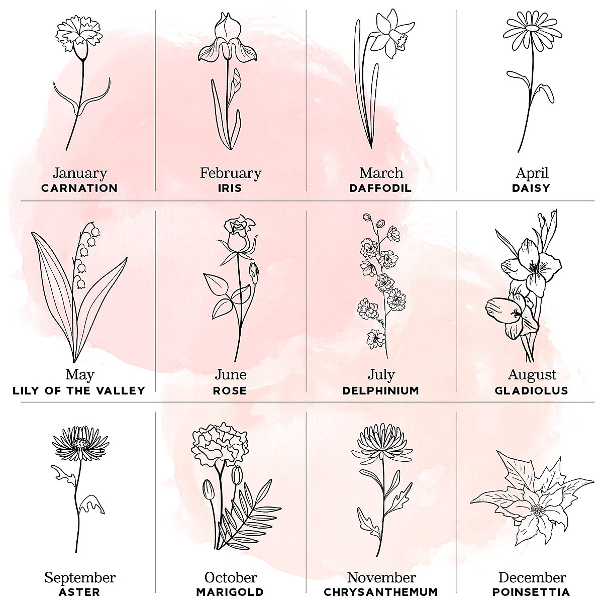 Custom Leather Jewelry Box w/Name & Birth Flower Month - Birthday Gifts for Women, Personalized Jewelry Travel Case - Customized Jewelry Organizer Box, Mom Birthday Gifts - Gray