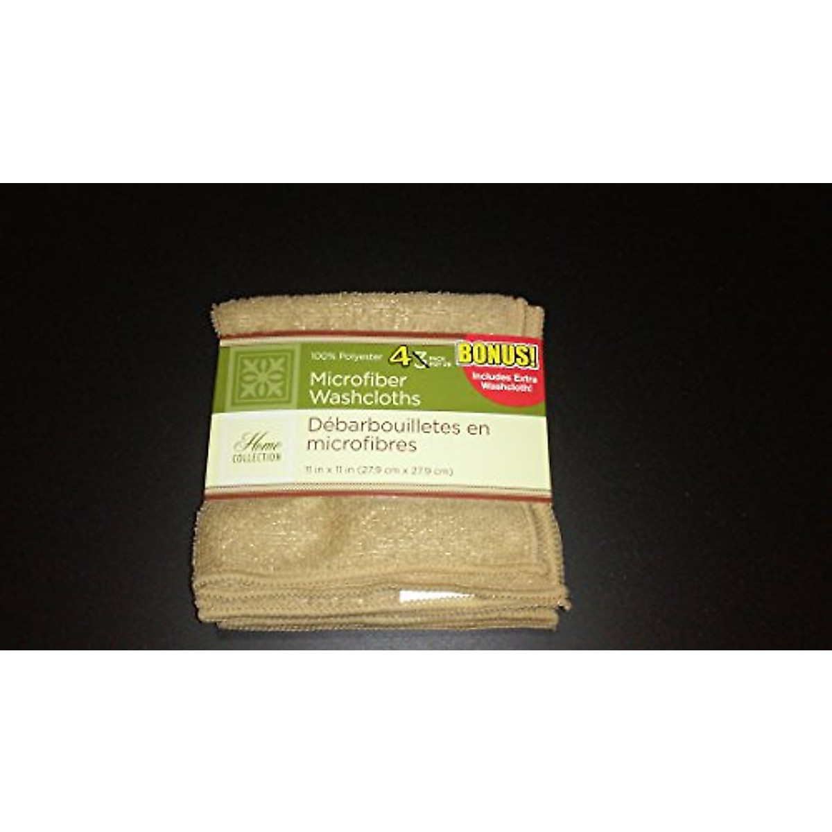 Microfiber Washcloth Pack of 3 colors may vary Plus 1 Bonus