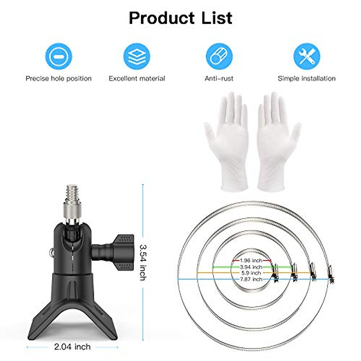 Universal Pole Mounting Bracket for Arlo Pro 2/Arlo Pro 3/4/Arlo Ultra/Arlo Essential/Wyze Cam Outdoor/eufyCam 2,Koroao Outdoor Wall Mount - Stable Multifunctional Winding Installation(1Pack,Black)