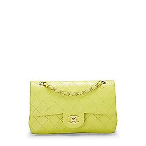 CHANEL, Pre-Loved Green Quilted Lambskin Classic Double Flap Small, Green