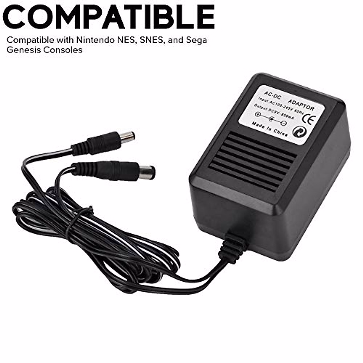 Wiresmith 3-in-1 AC Power Adapter for Nintendo NES SNES Sega Genesis