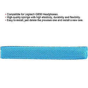 Shanrya Replacement Headband Cover, Soft Headset Headband Pad Easy Installation High Compatibility Durable for G930 Headphones