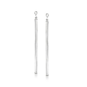 Ross-Simons Sterling Silver Linear Drop Earring Jackets