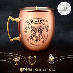 Charmed Aroma Harry Potter Butterbeer Mug Scented Candle with Surprise Necklace Inside, Jewelry Candle for Women, Home Décor Kitchenwares | Accessories Gift