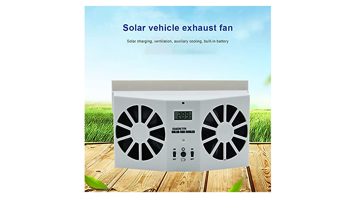 Eco-Friendly Solar Car Window Fan for Fresh Air