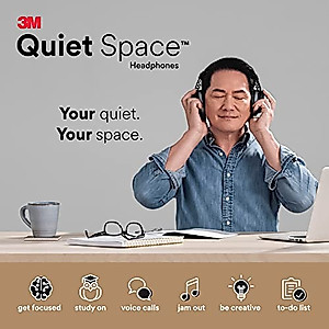 3M Quiet Space Headphones, Bluetooth Headphones, Wireless Headphones, 1 Pair