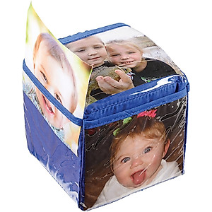 Constructive Playthings Customizable Stacking Block Toys with Photo Pockets for Ages 12 Months+, Toddler Soft Foam Building Blocks, Builds Fine Motor Skills, Multicolor