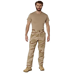 Rothco Camo Tactical BDU Pants - Timeless Style for Ultimate Performance, Tri-Color Desert Camo, L