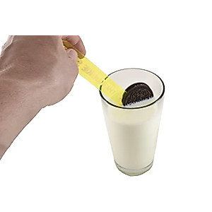 Drinking Sunlight Oreo Cookie Dunker Tool Kitchen Spoon Utensil (2-Pack), Yellow, 7'' (DS-101)