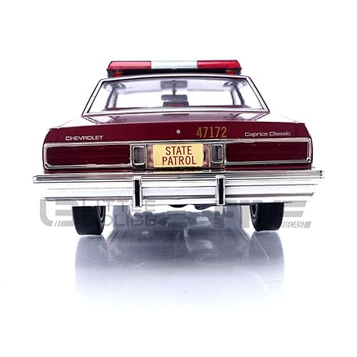 Greenlight 1987 Chevrolet Caprice Burgundy with Burgundy Interior Minnesota State Trooper Fargo (1996) Movie Artisan Collection 1/18 Diecast Model Car