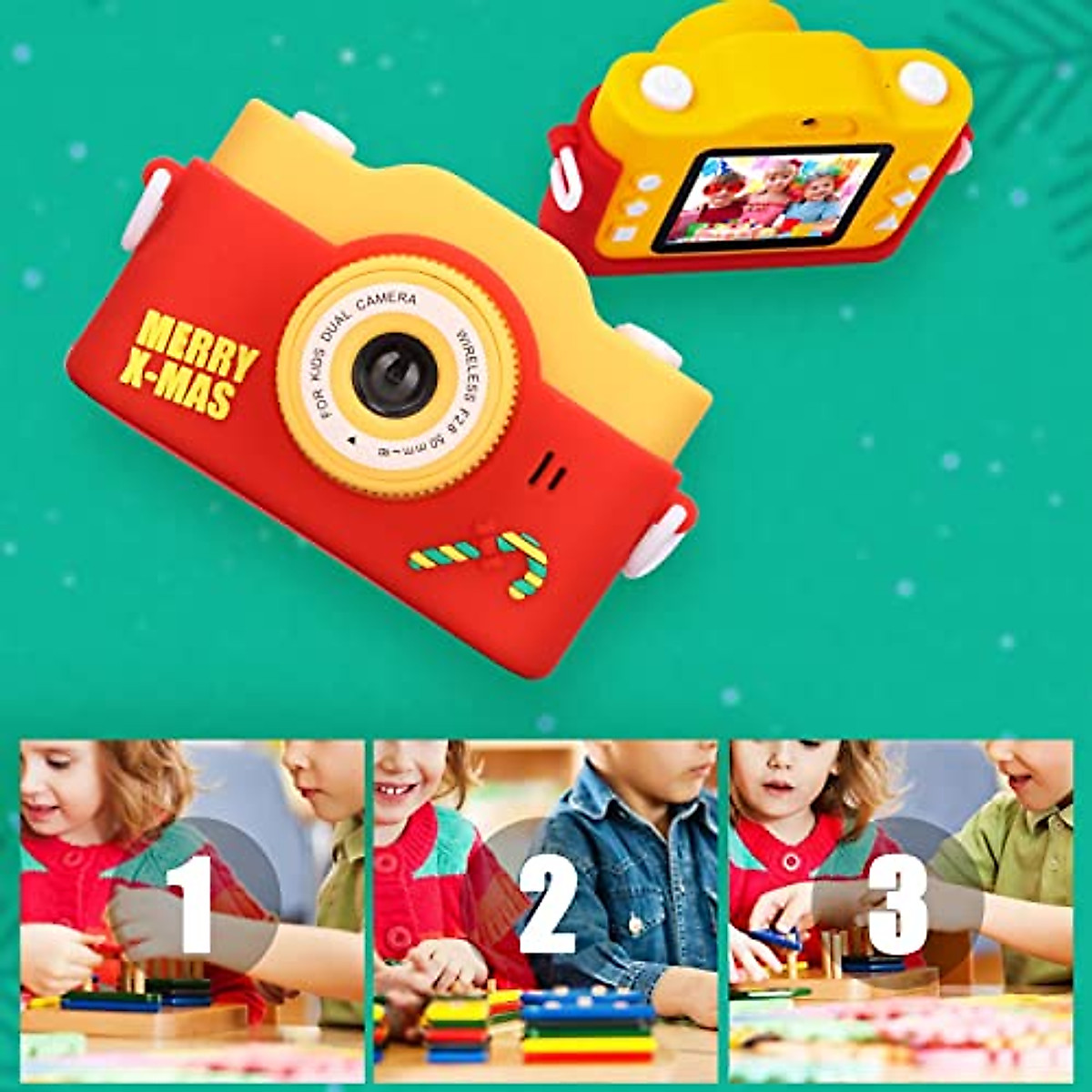 Children's Camera, Kids Digital Selfie Camera, 20MP HD Children Video Camera with MP3 Function, for 3-10 Years Old