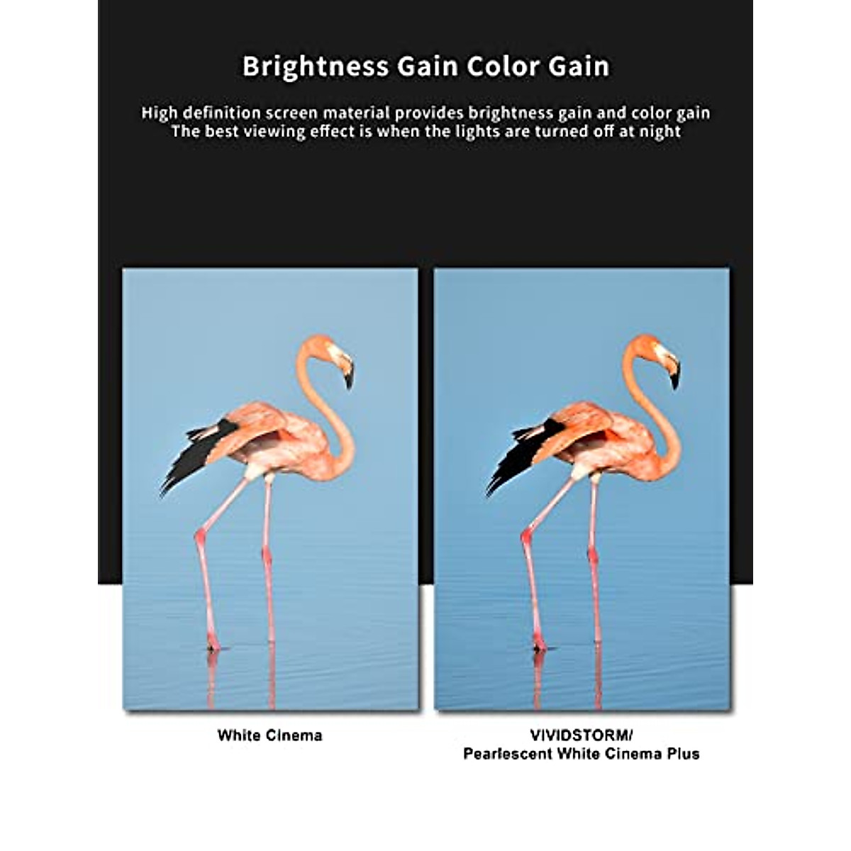 VIVIDSTORM Since 2004-Projector Screen,Pearlescent Cinema White Plus Screen,Black Housing Motorized Floor-Rising Projection Screen,VSDSTZW72H