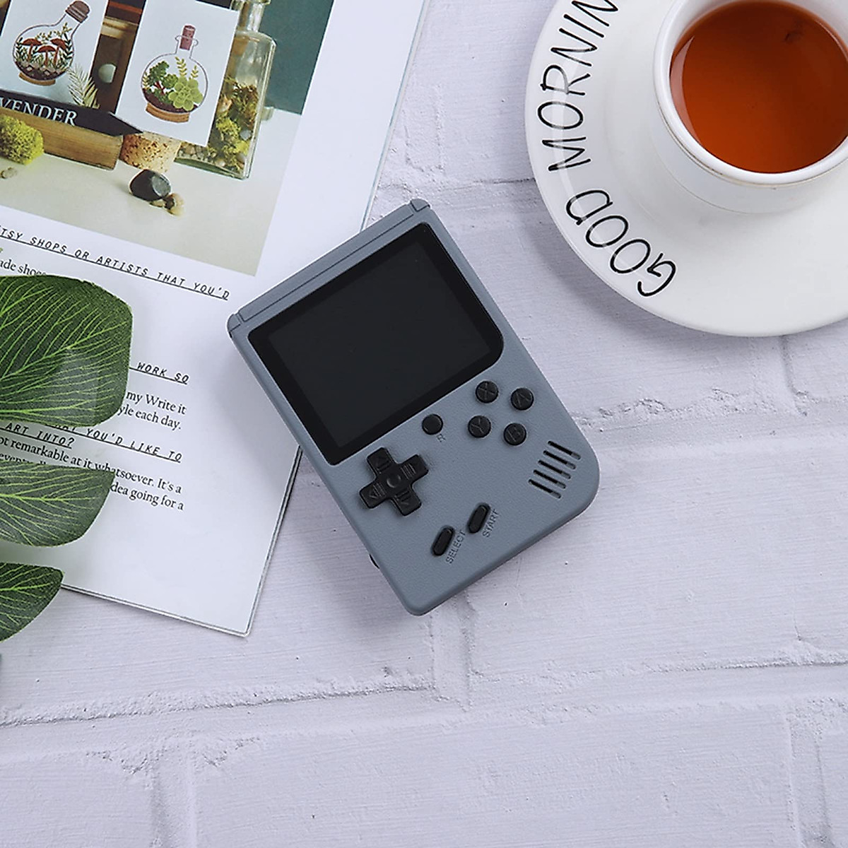 BEYOLO Retro Handheld Game Console，Portable Retro Game Console with 500 Classical FC Games，Support for Connecting TV & Two Players Portable Video GameToys Gifts for Kids Adults (Grey, 8cm2.5cm12cm)