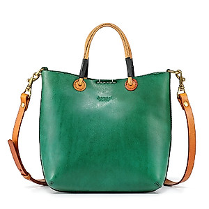 OLD TREND Genuine Leather Outwest Mini Tote Bag (Green)
