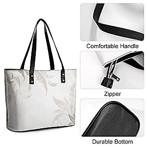 Womens Handbag Flowers Leather Tote Bag Top Handle Satchel Bags For Lady