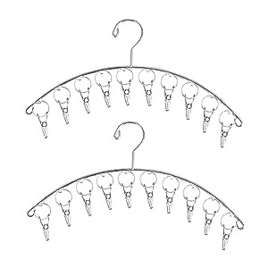 Zerodeko 6 Packs Stainless Steel Hangers Scarf Rack Towel bin Clothes Hanger s Diapers Laundry Drying Rack Clothes Clips Drip Hanger Coat Hanger Clothespin Socks Rack drip Rack