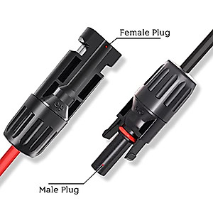 Goupchn Solar Panel Connector to DC 8mm Adapter Extension Cable 16 AWG with DC 5.5mmx2.5mm Adapter for GZ Portable Backup Power Station, Solar Generators 6.23ft