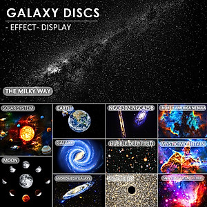 Star Projector,Planetarium Galaxy Projector for Bedroom Decor,Starry Sky Night Light with 4K Replaceable 12 Galaxy Discs,Timed Night Light Projector for Kids,Home Theater,Ceiling,Room Decoration