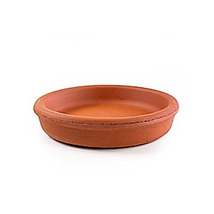 Luksyol Handmade Unglazed Clay Bowls: Elevate Your Culinary Experience with a Set of 3 (6.3 x 1.57 in) | Authentic Terracotta Cooking for Indian, Mexican, Korean Cuisine | Microwave-Friendly and Safe|