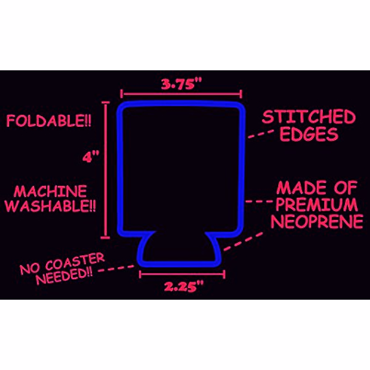 Funny Guy Mugs Prescription Collapsible Neoprene Can Coolie - Drink Cooler