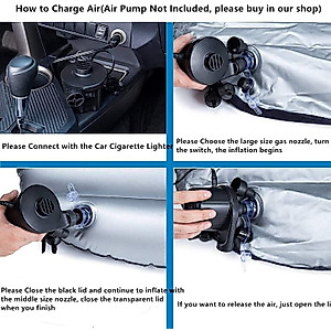 Berocia Car Air Mattress Back Seat Gap Pad Fill Extender Mattress for SUV Dogs Kids Adults Travel Bed Cushion Camping Air Couch Sleeping Rest Inflation Bed