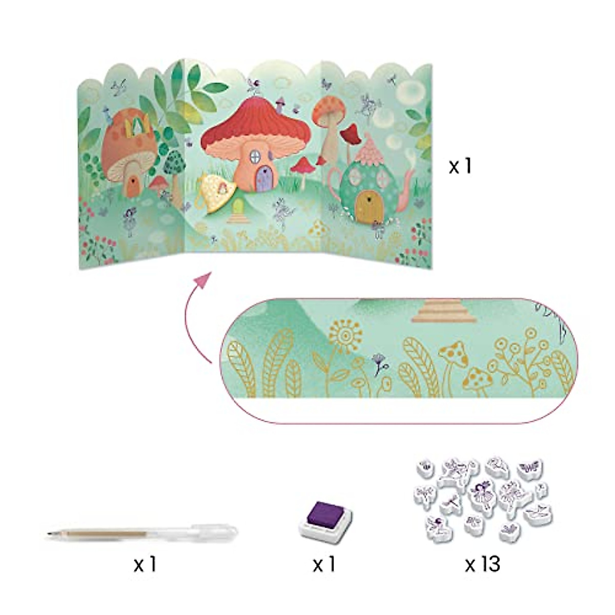 DJECO Fairy Craft Kit - Paint, Draw, Build & More for Home, School or Gifts - Fun & Creative for Family & Friends, Educational Art Craft Kit, Multi- Activitiy for Kids 6+ - Medium