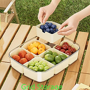 Artendjoon Kitchen Organizers and Storage, Food Storage Containers with Lids, Meal Prep Containers Reusable, Organization and Storage, Snack Box, Fridge Organizer, Snackle Box Container, Serving Tray