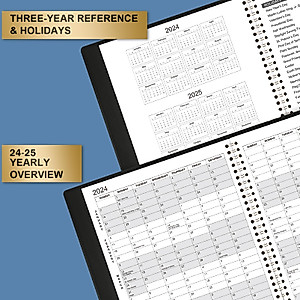 2024-2025 Planner - 2024-2025 Monthly Planner from Jul. 2024 to Dec. 2025, Calendar 2024-2025 Planner with Faux Leather, 9" x 11"