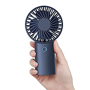 JISULIFE Handheld Portable [20H Max Cooling Time] Mini Hand Fan, 4000mAh USB Rechargeable Personal Fan, Battery Operated Small Fan with 3 Speeds for Travel/Commute/Makeup/Office-Blue